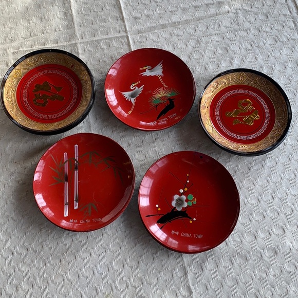 taiwan | Dining | Vintage Japanese Lacquer Plates | Poshmark